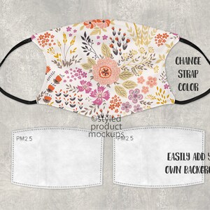 Dye Sublimation Face Mask With Filter Pocket Mockup | Add Your Own ...