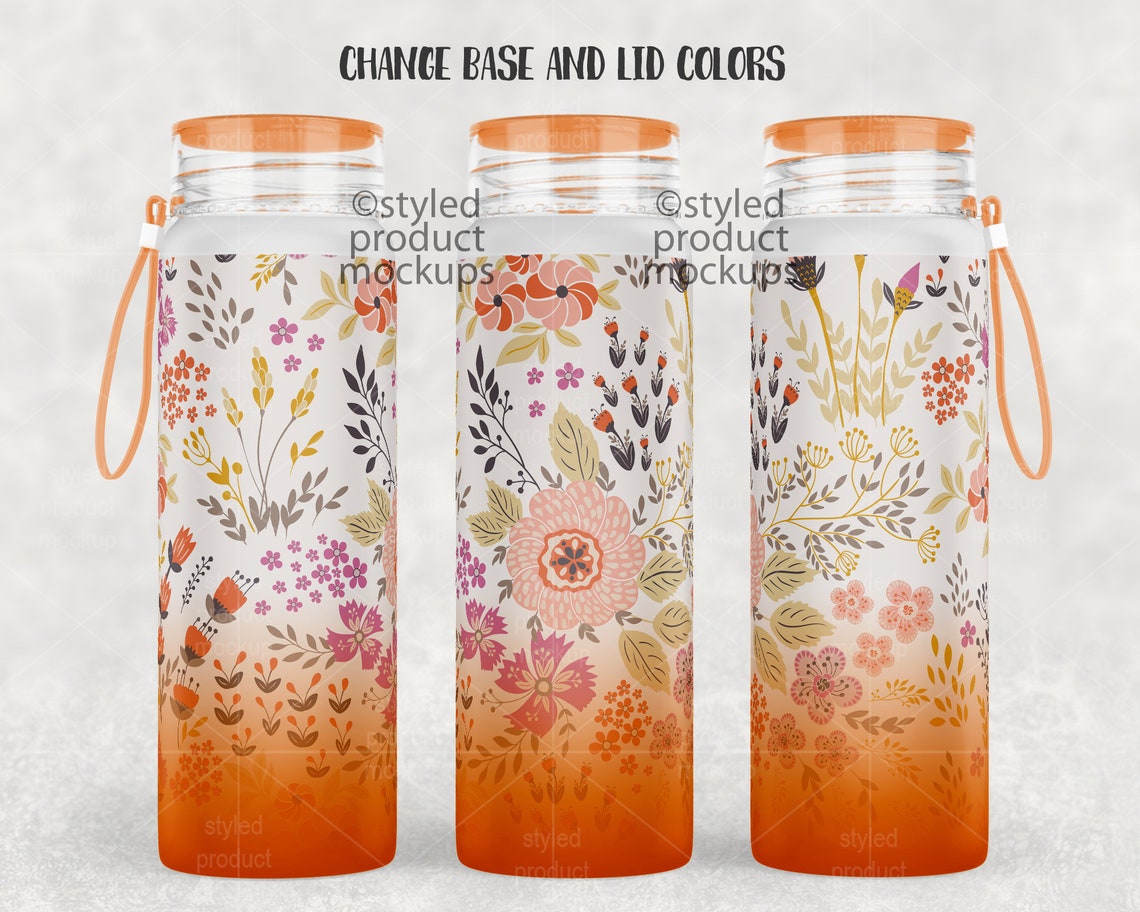 Dye Sublimation 17oz Frosted Water Bottle With Color Base and - Etsy