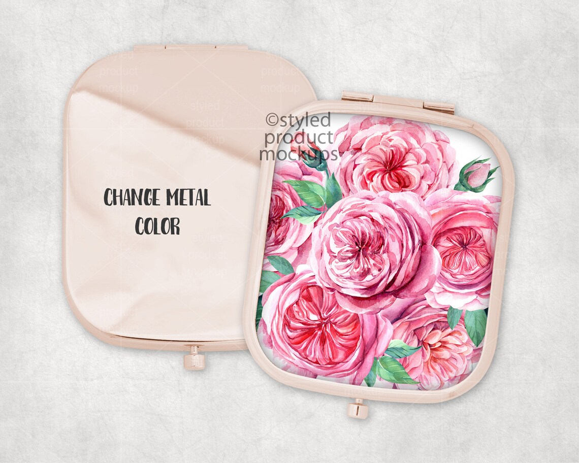 Dye Sublimation Rectangle Compact Mirror Mockup | Add Your Own Image ...