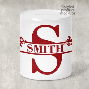 Dye Sublimation Ceramic Coin Bank Template Mockup Single View - Etsy