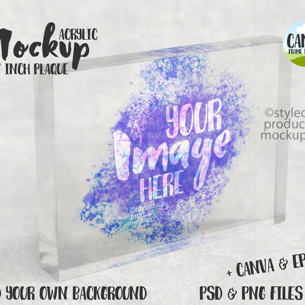 Square Acrylic Block Mockup - Etsy