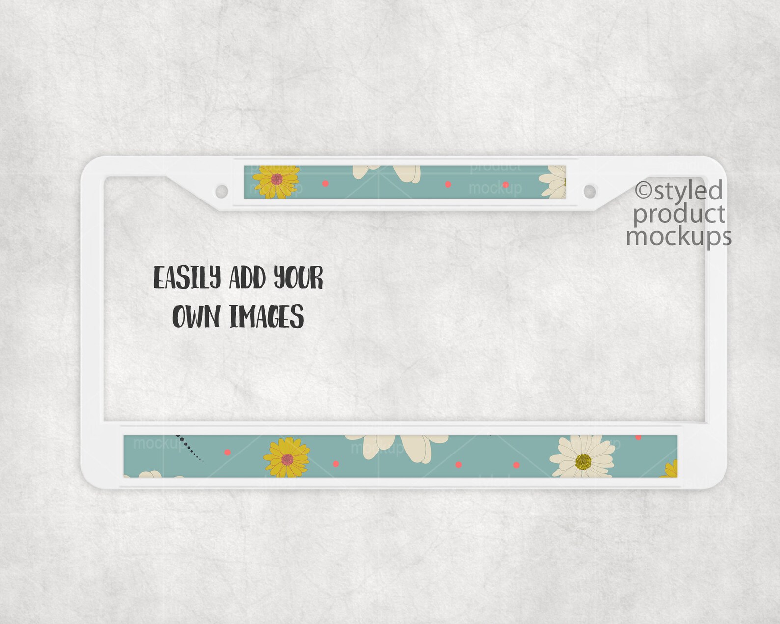 Dye Sublimation License Plate Frame Mockup Add Your Own | Etsy