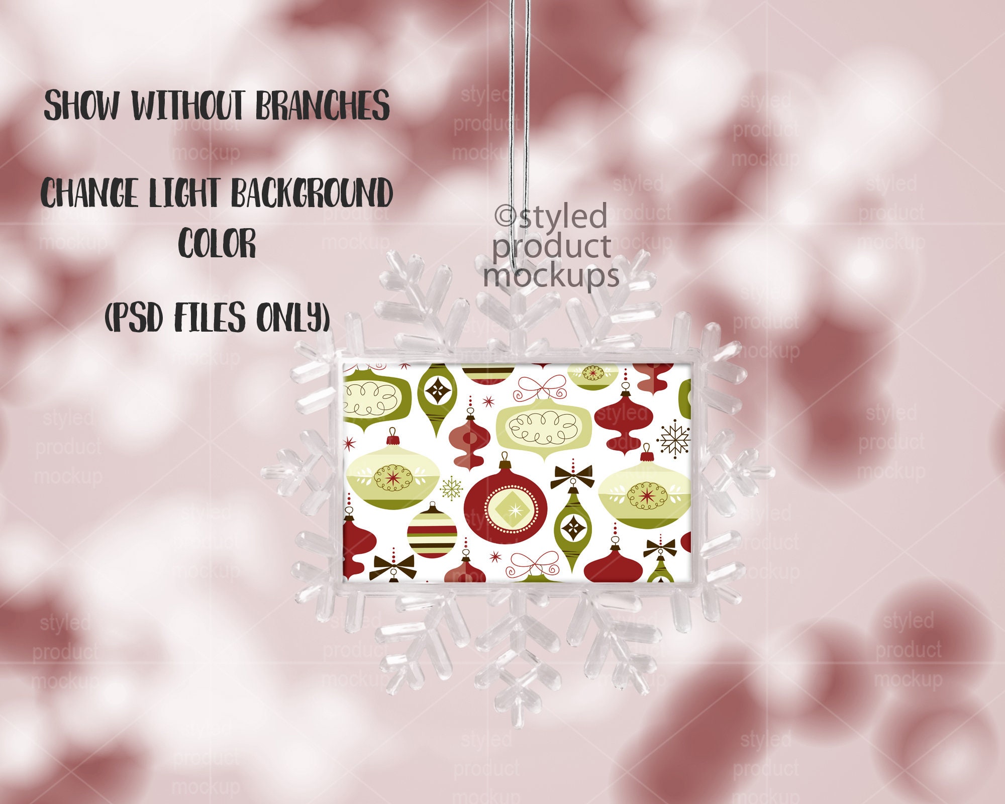 Double Sided Small Rectangle Snow Flake Shaped Floating | Etsy