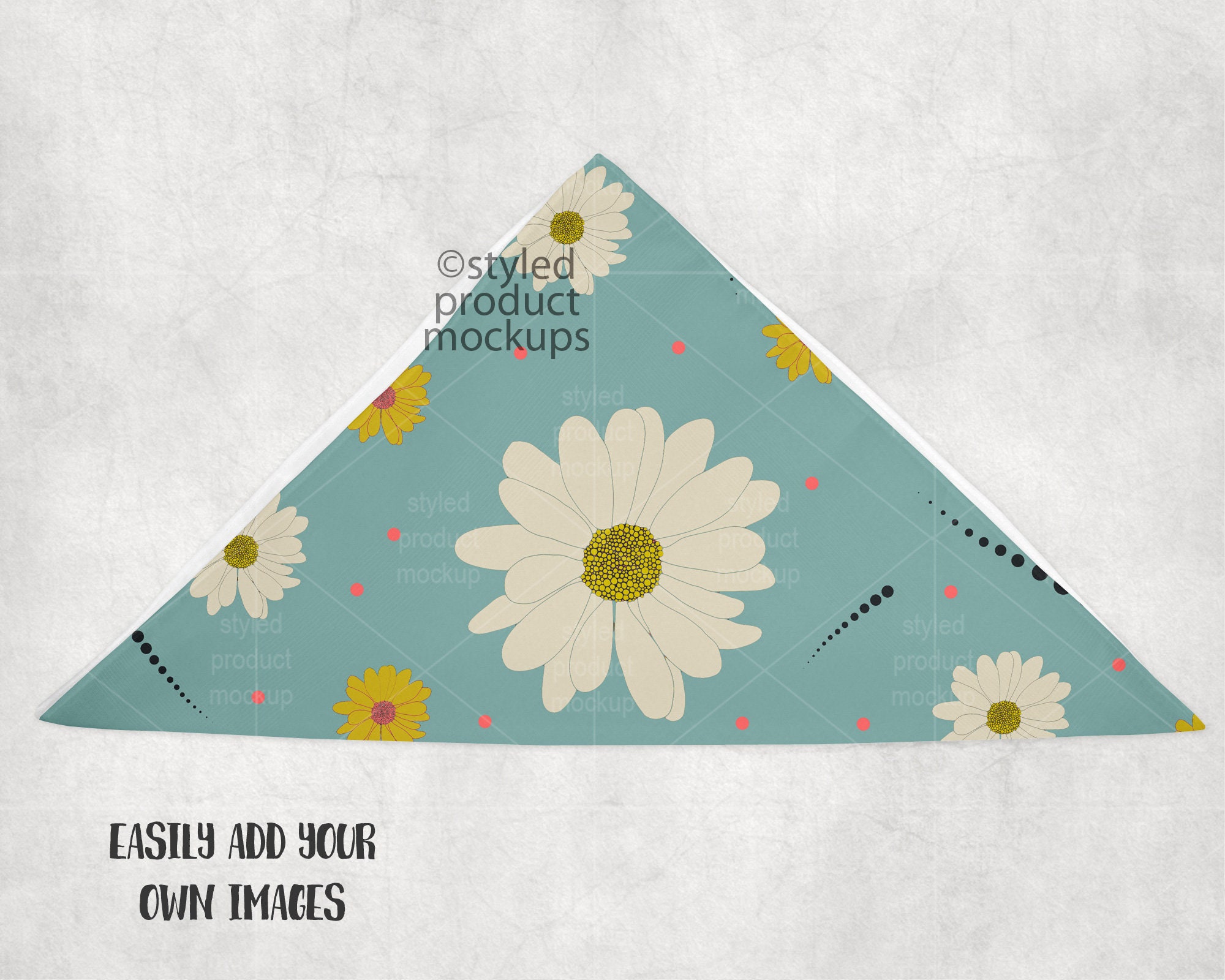 Dye Sublimation Handkerchief Folded in Half Mockup | Add Your Own Image ...