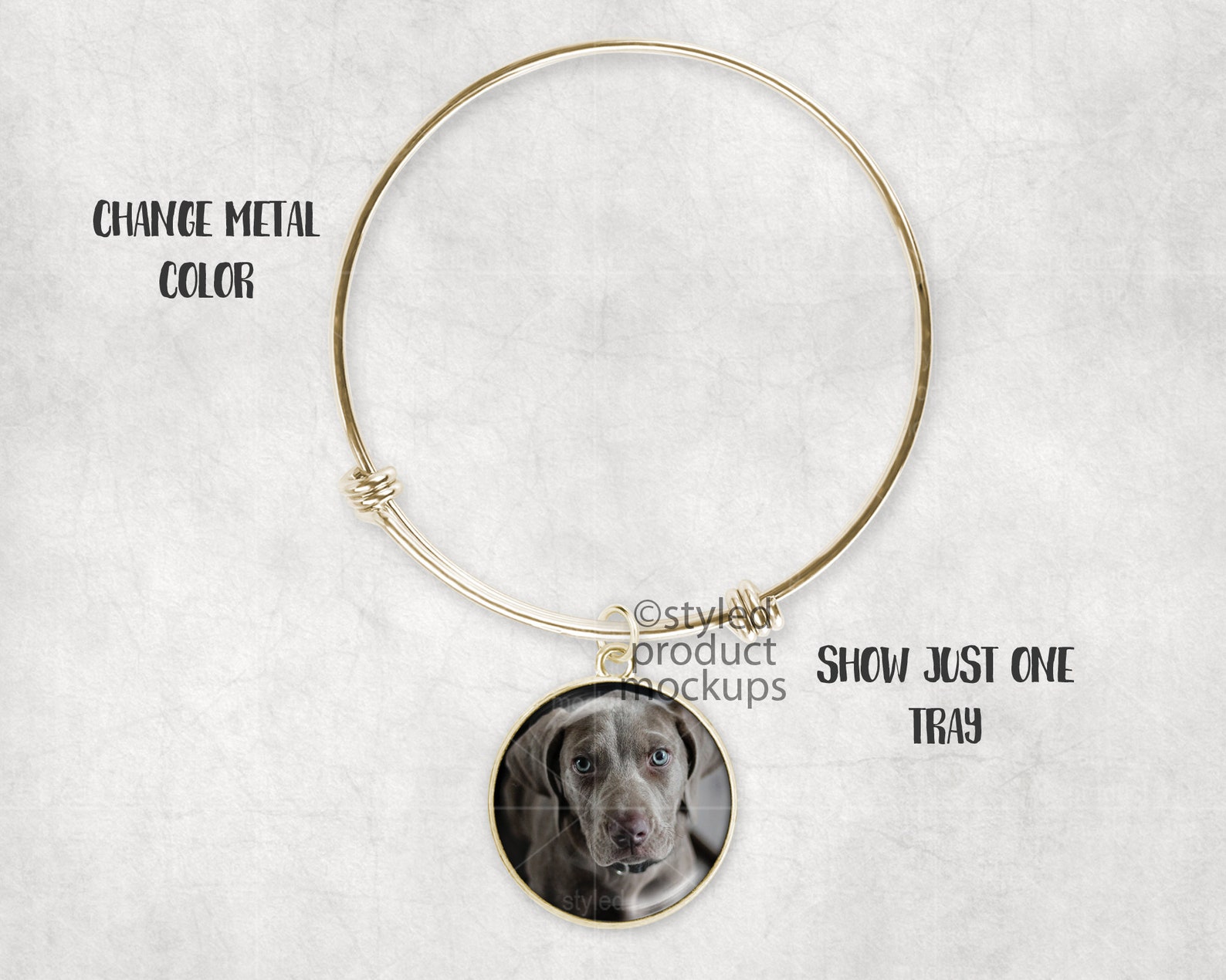 Bangle Bracelet With Tray Charms Mockup Add Your Own Image - Etsy