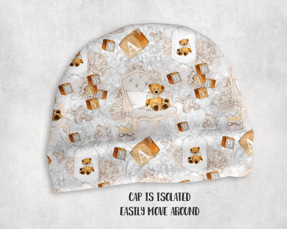 Fleece Baby Cap Mockup Template | Add Your Own Image and Background - Etsy