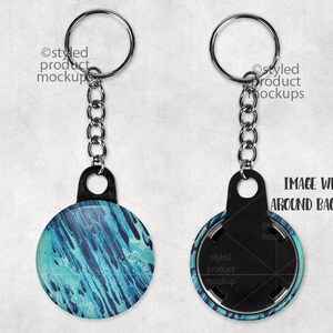 Button Keychain Mockup Template With Front and Back View | Add Your Own ...