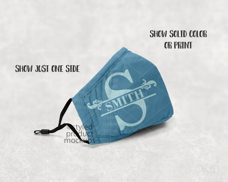 Cotton 3D Face Cover Mask for HTV Mockup Add Your Own Image | Etsy