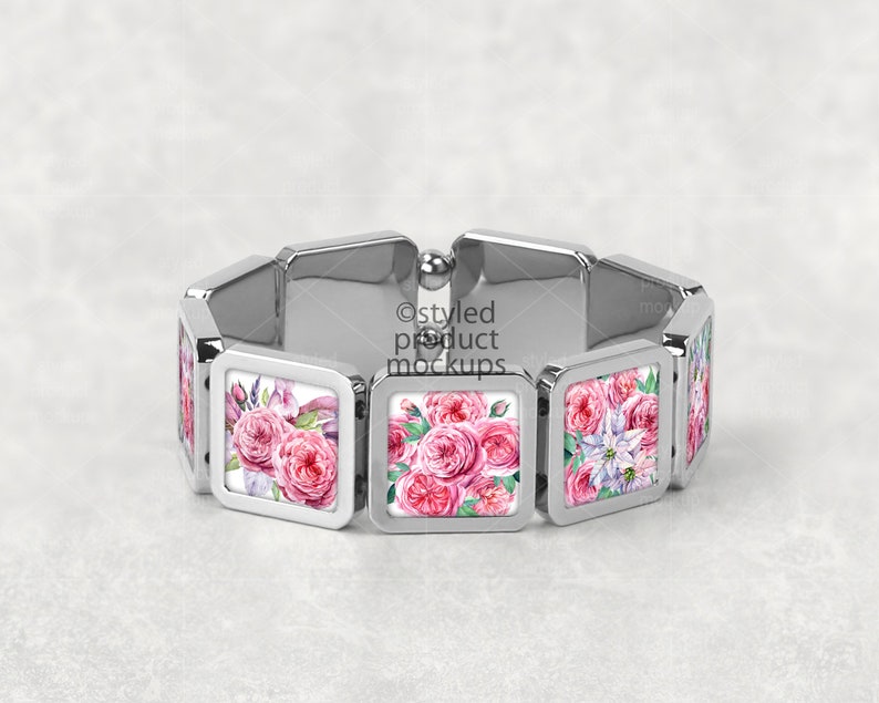 Dye Sublimation Square Panel Bracelet Mockup Add Your Own | Etsy