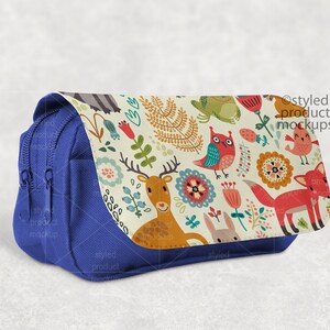 Dye Sublimation Double Zipper Pencil or Cosmetic Bag Mockup | Add Your ...
