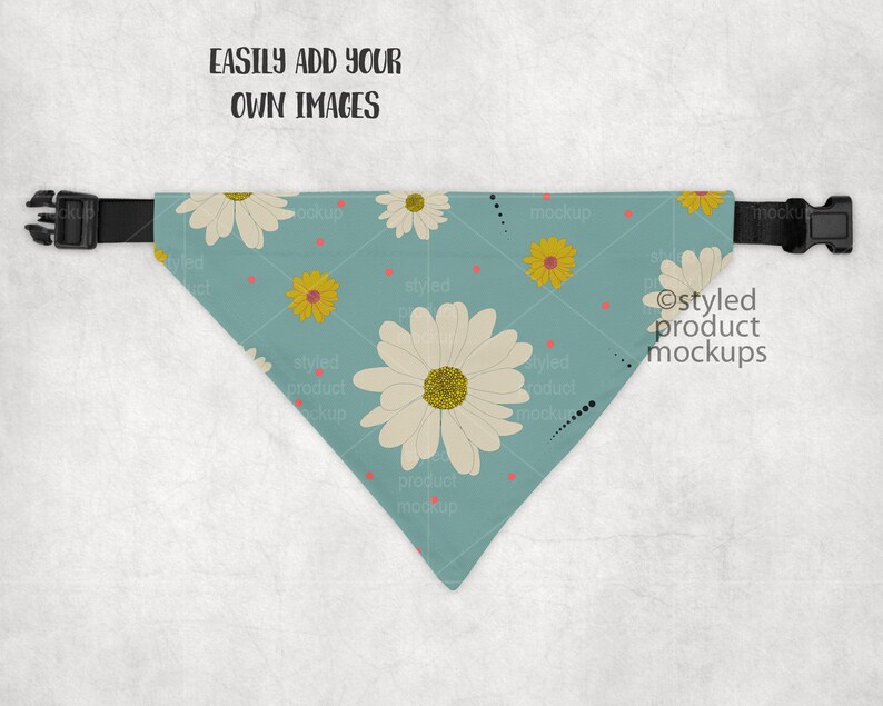 Dye Sublimation Pet Scarf With Collar Mockup Add Your Own - Etsy