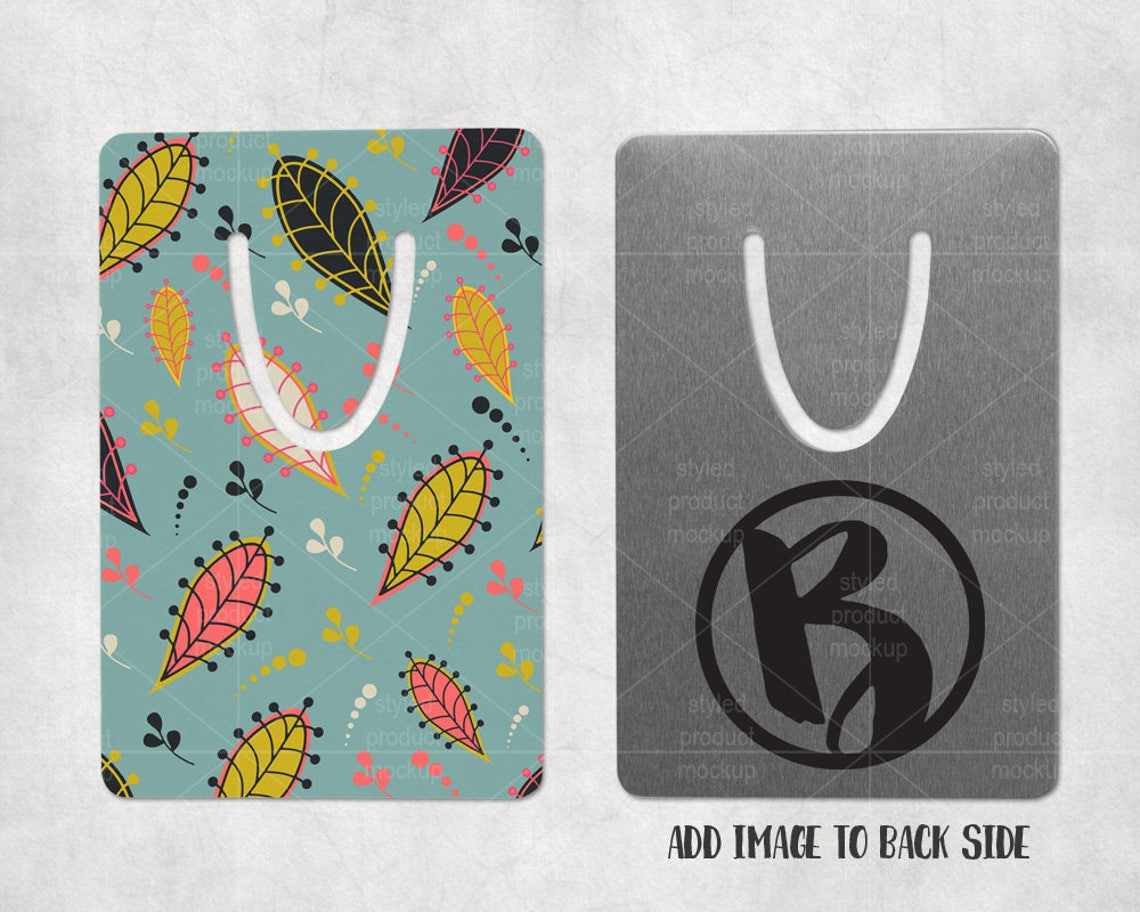 Short Rectangle Bookmark Mockup With Front and Back View Add | Etsy