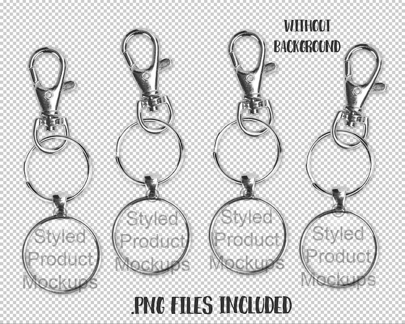 Round Bezel Setting Key Chain Mockup Template Key Chain - Etsy Canada
