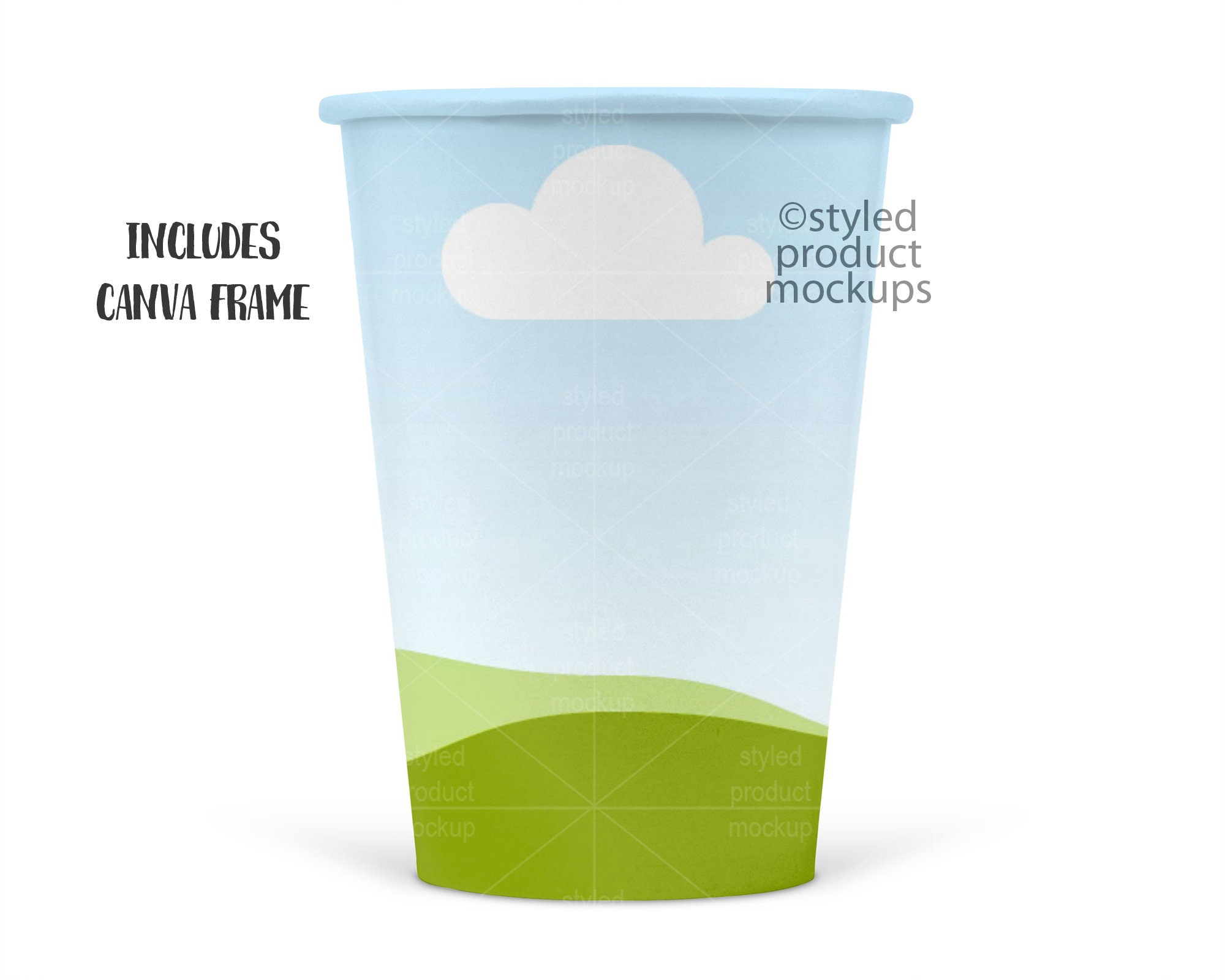 Paper Party Cup Mockup Add Your Own Image and Background - Etsy