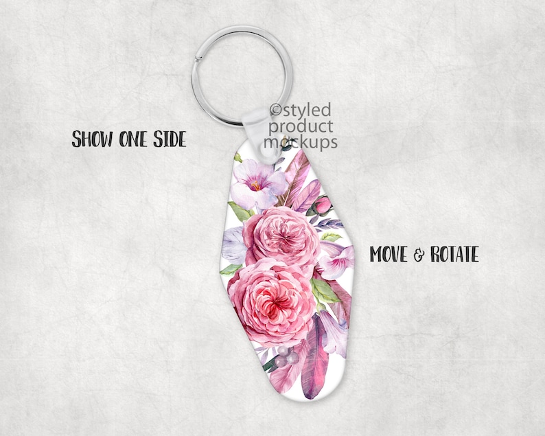 Dye Sublimation Retro Hotel Key Tag Mockup Add Your Own - Etsy