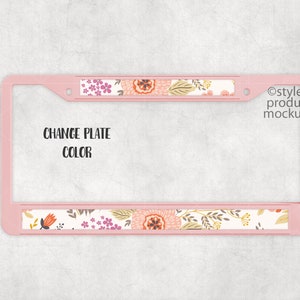 Dye Sublimation License Plate Frame Mockup Add Your Own Image and ...