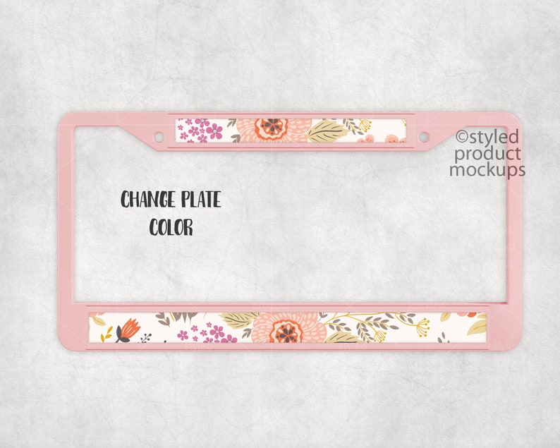 Dye Sublimation License Plate Frame Mockup Add Your Own | Etsy