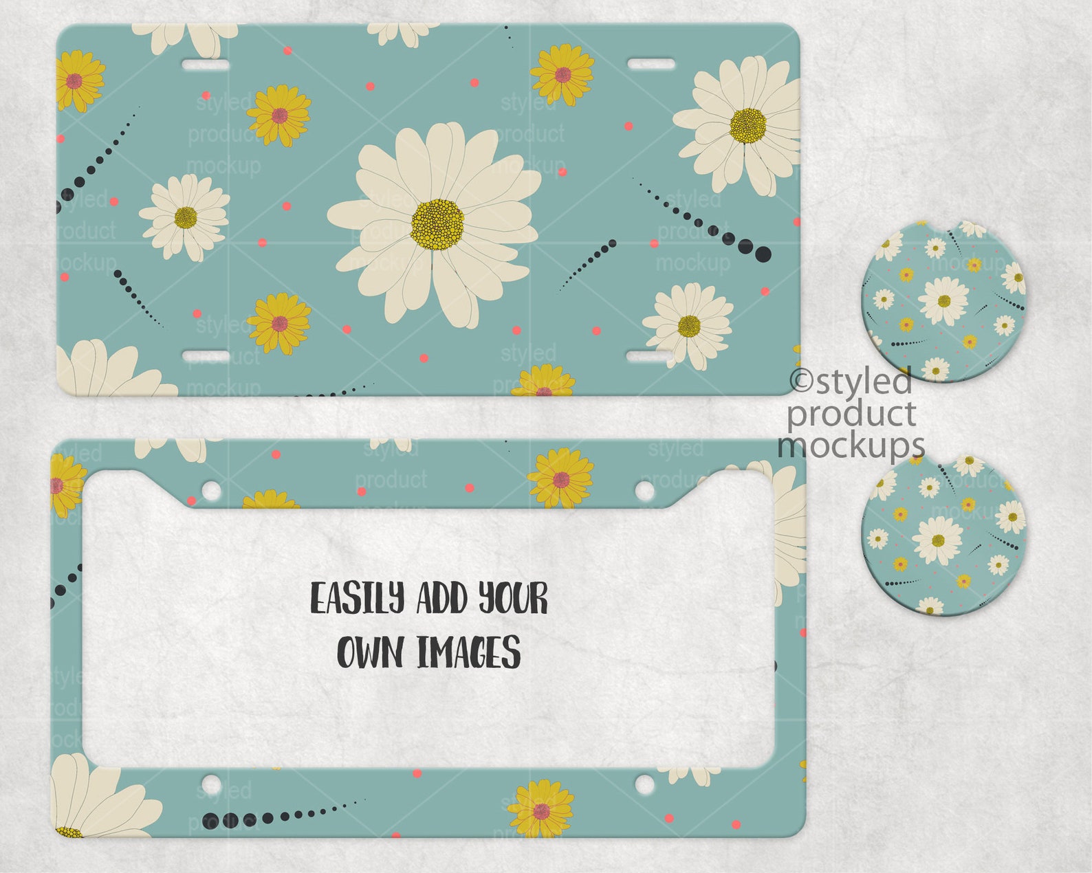 Dye Sublimation License Plate Frame and Car Coaster Set - Etsy