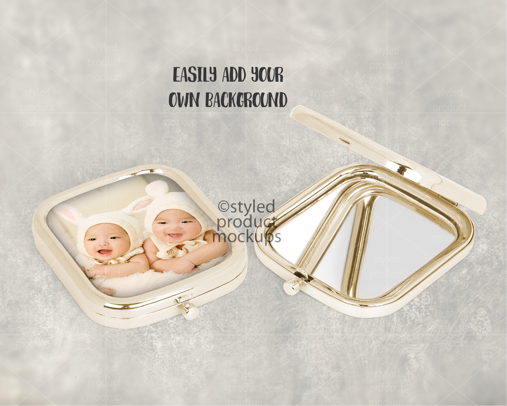 Dye Sublimation Rectangle Compact Mirror Mockup Add Your Own - Etsy