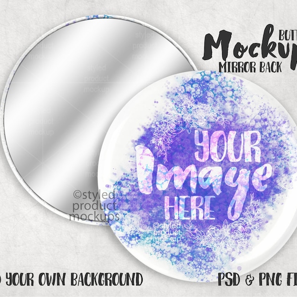 Mirror Back Button - Etsy