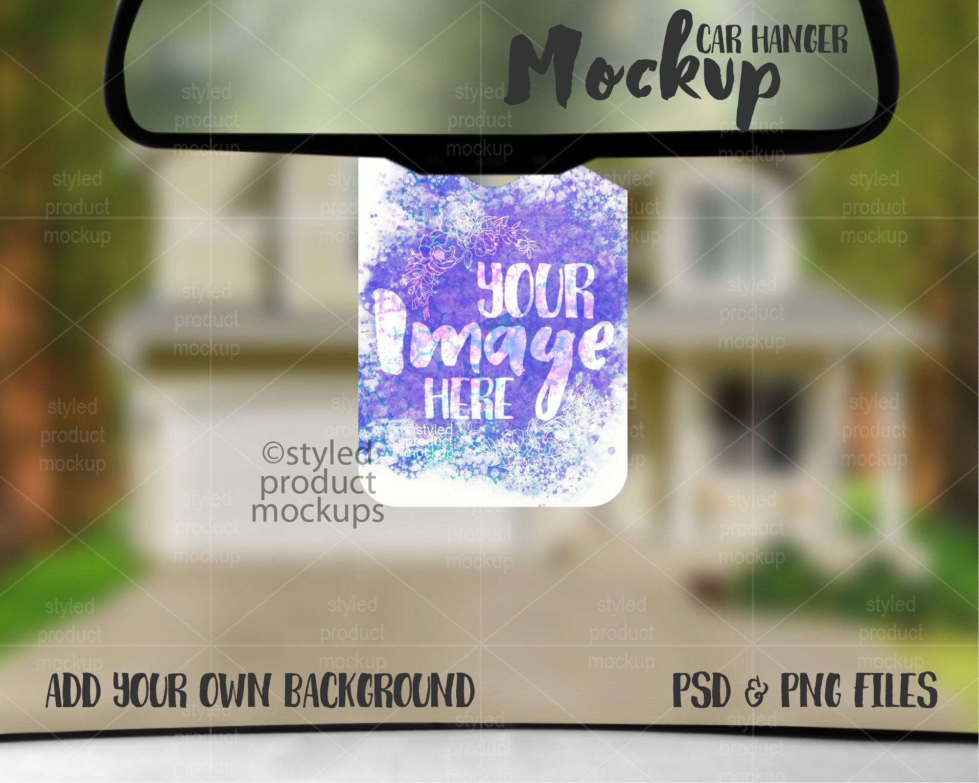 Dye Sublimation Car Hanger Tag Mockup Add Your Own Image and | Etsy