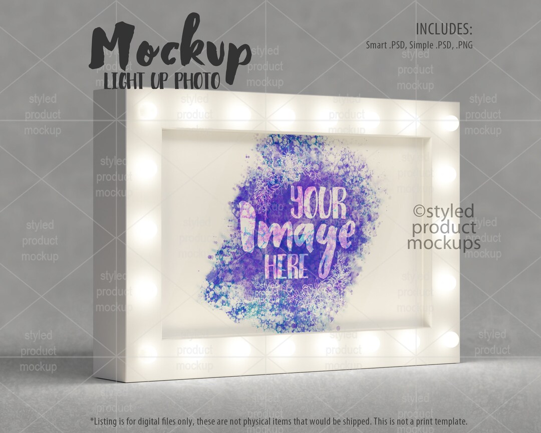 Dye Sublimation Light up Photo Block Mockup | Add Your Own Image and ...