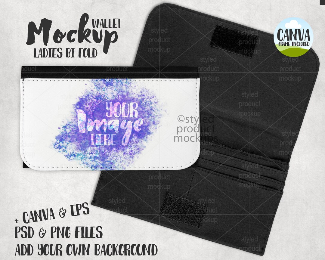 Dye Sublimation Ladies Wallet Mockup Template | Add Your Own Image and ...
