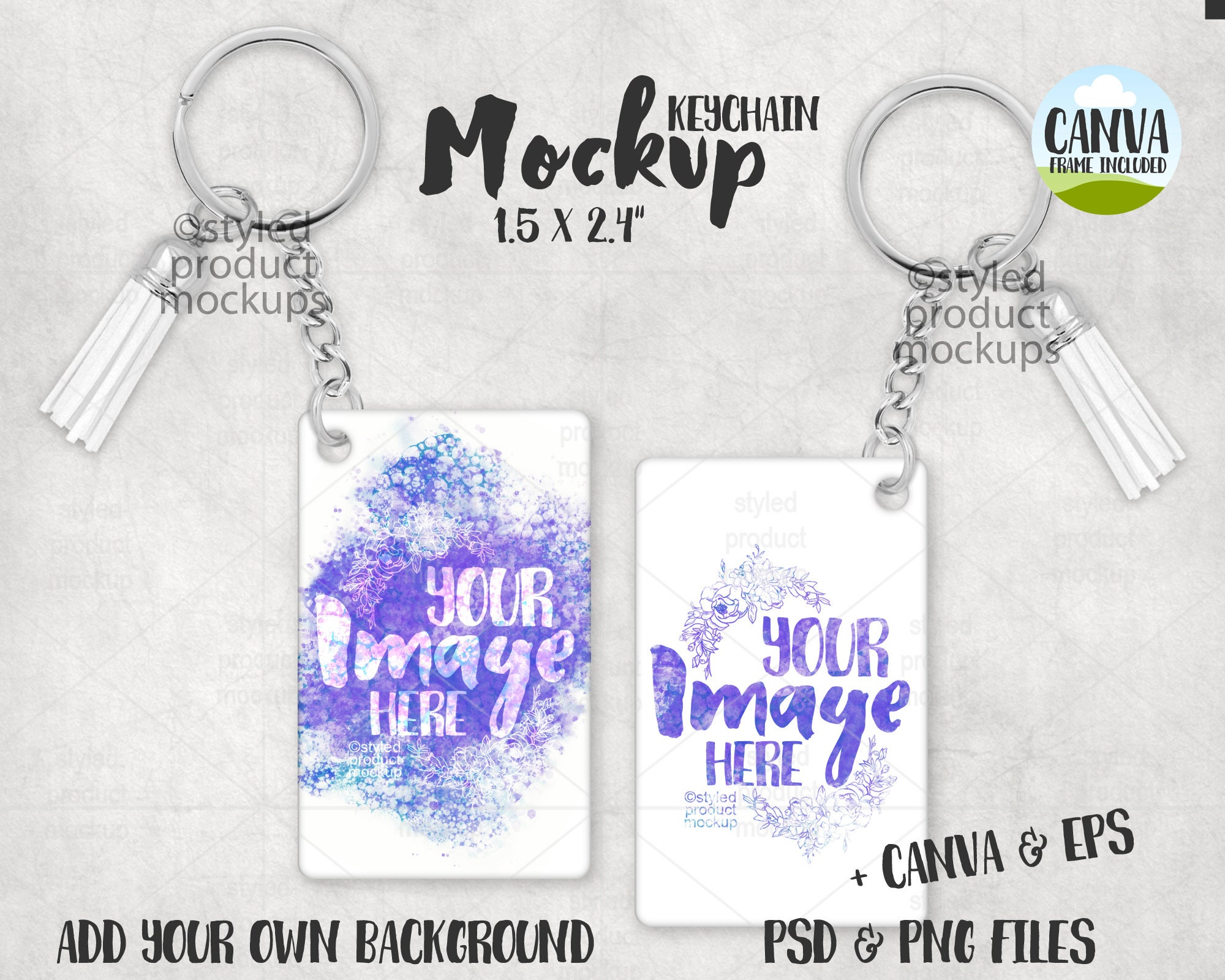 Dye Sublimation Hardboard Keychain With Tassel Mockup Add - Etsy