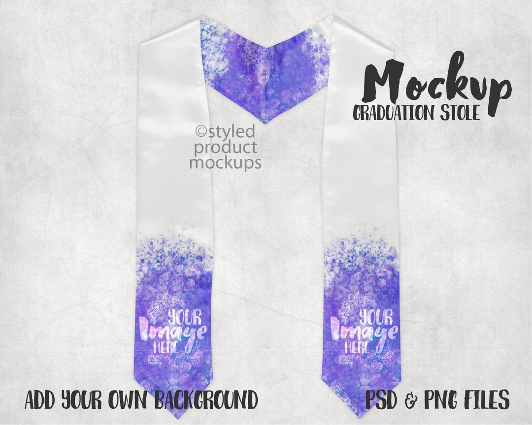 Dye Sublimation Graduation Stole Mockup Add Your Own Image - Etsy