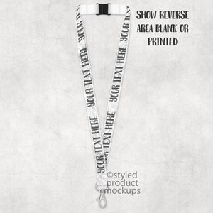 Dye Sublimation Breakaway Lanyard Full View Mockup | Add Your Own Image ...