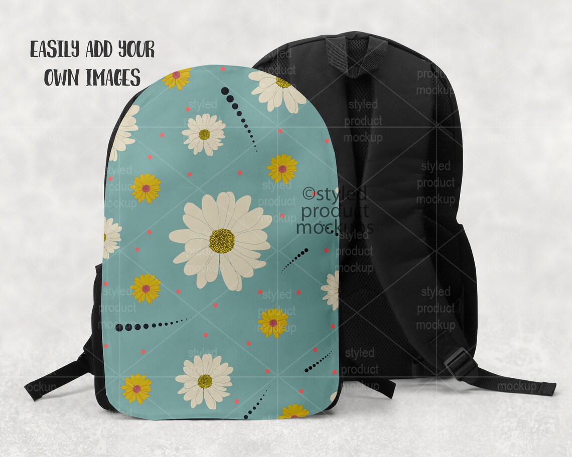 Dye Sublimation Backpack Mockup Add Your Own Image and - Etsy