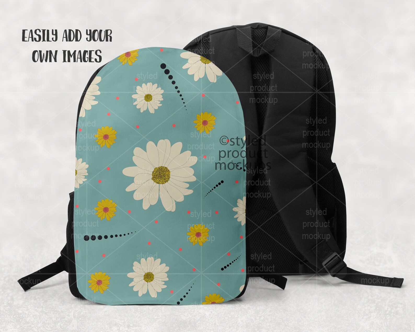 Dye Sublimation Backpack Mockup | Add Your Own Image and Background ...