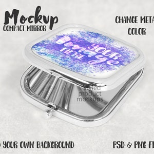 Dye Sublimation Rectangle Compact Mirror Mockup | Add Your Own Image ...