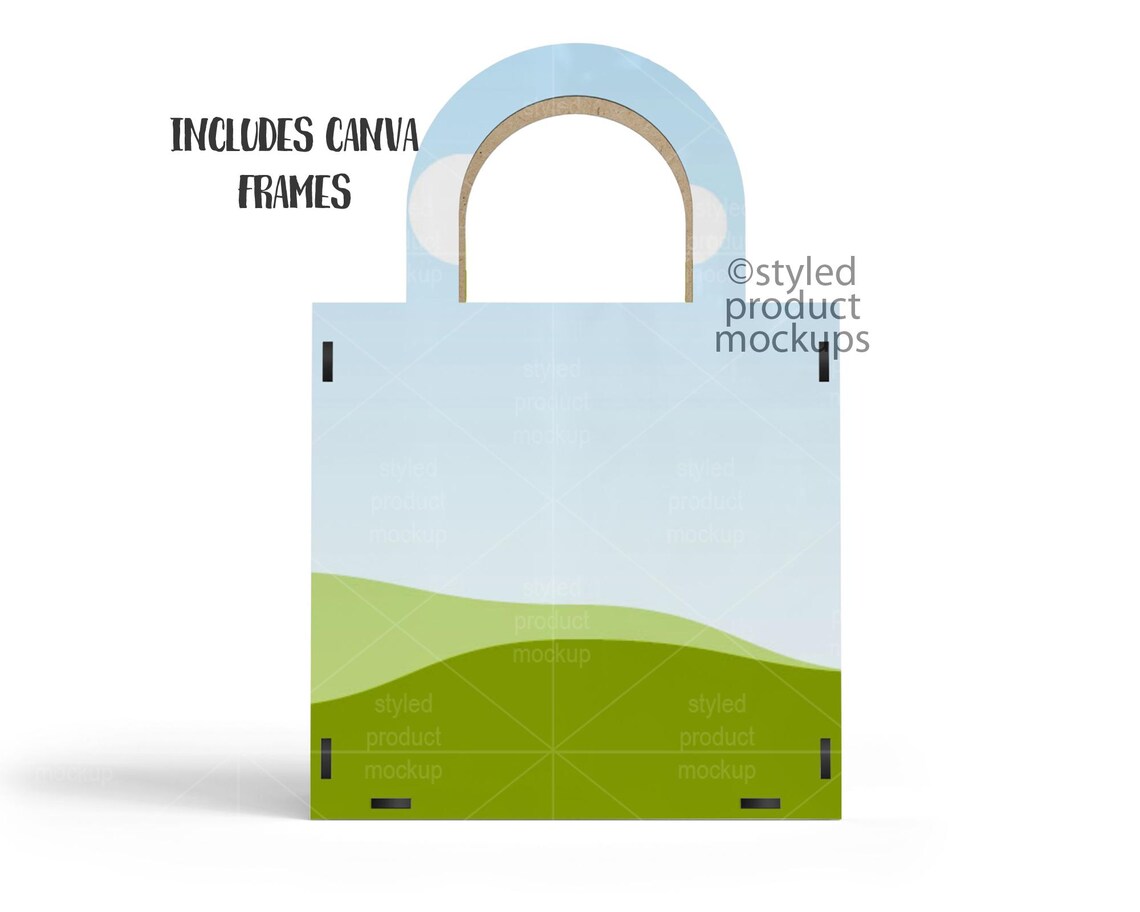 Dye Sublimation MDF Hardboard Gift Bag Mockup | Add Your Own Image and ...