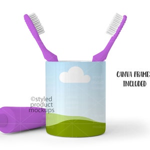 Dye Sublimation Toothbrush Holder Mockup | Add Your Own Image and ...