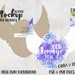 Dye Sublimation Angel Wing Memorial Pin Mockup | Add Your Own Image and ...