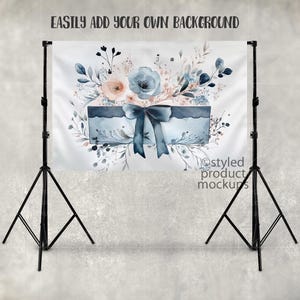 Party Table Backdrop Stand Mockup | Add Your Own Image and Background ...
