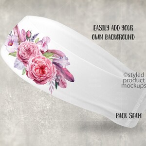 Dye Sublimation Basic Headband Mockup Add Your Own Image and Background ...