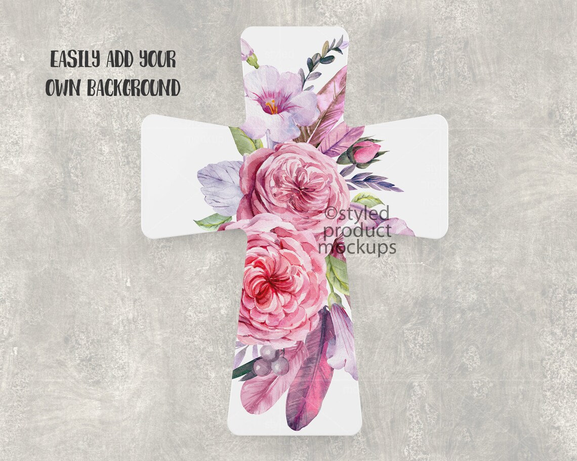Dye Sublimation Ceramic Cross Mockup | Add Your Own Image and ...