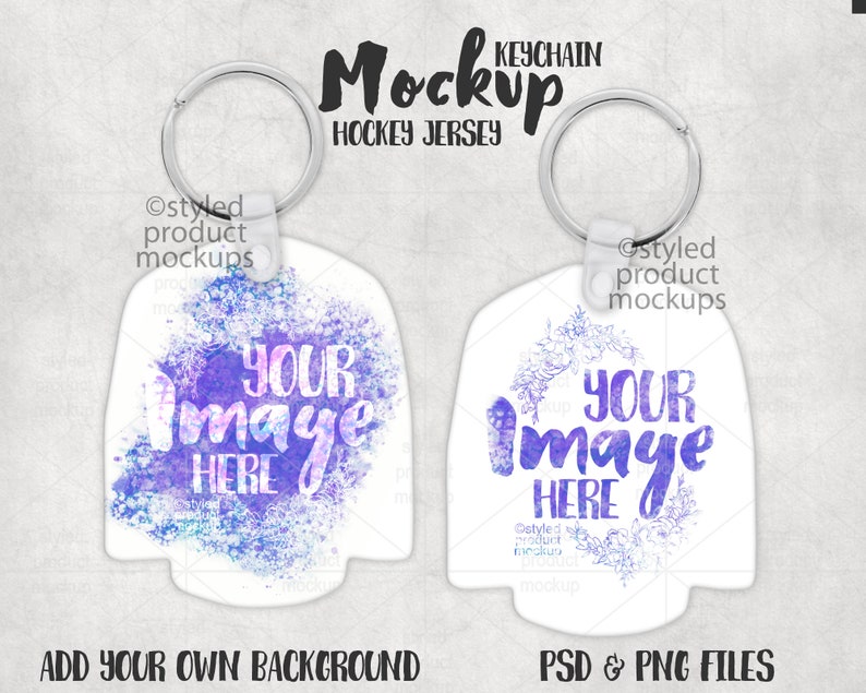 Dye Sublimation Hockey Jersey Keychain Mockup | Add Your Own Image and ...