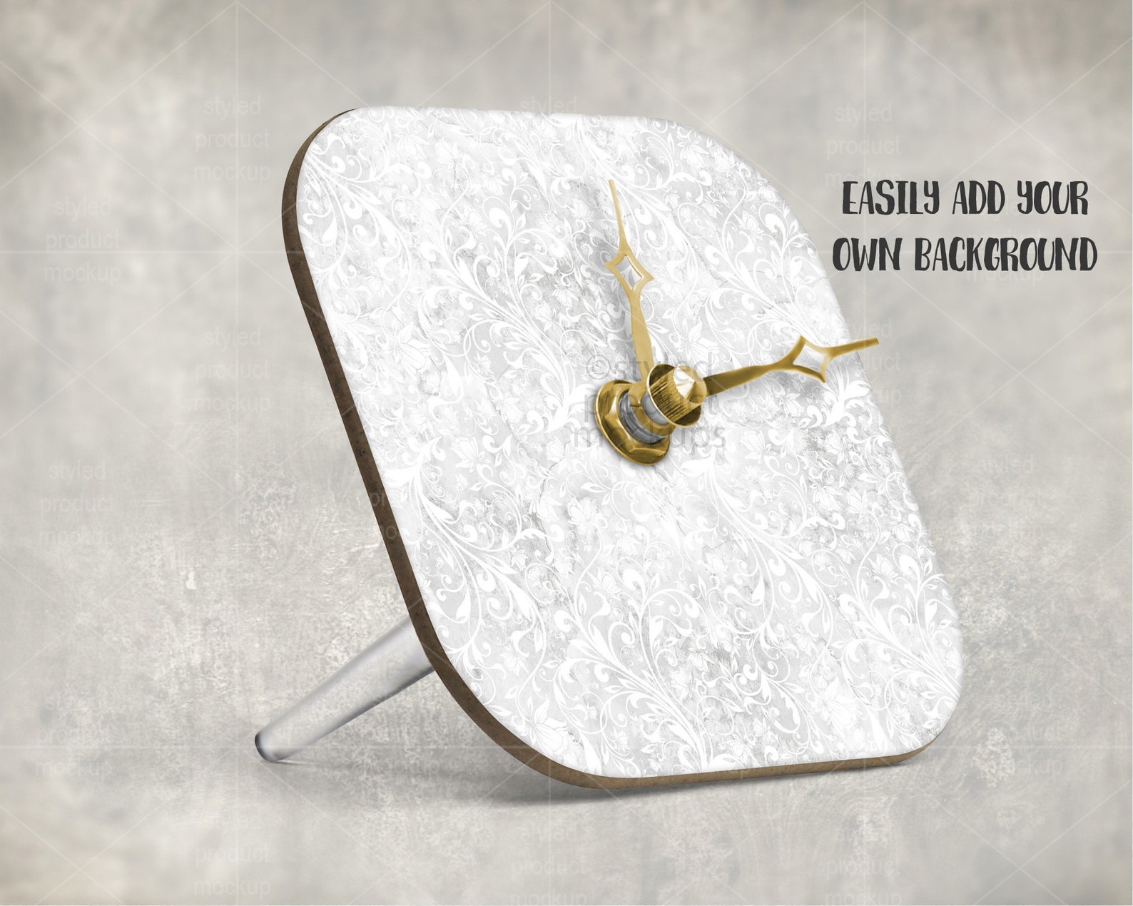 Dye Sublimation Square Desk Clock Mockup Add Your Own Image - Etsy