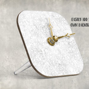 Dye Sublimation Square Desk Clock Mockup | Add Your Own Image and ...