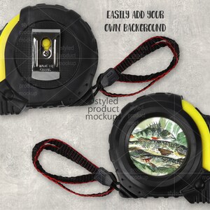Dye Sublimation Tape Measure Mockup | Add Your Own Image and Background ...