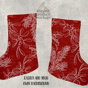Dye Sublimation Linen Stocking Mockup | Add Your Own Image and ...