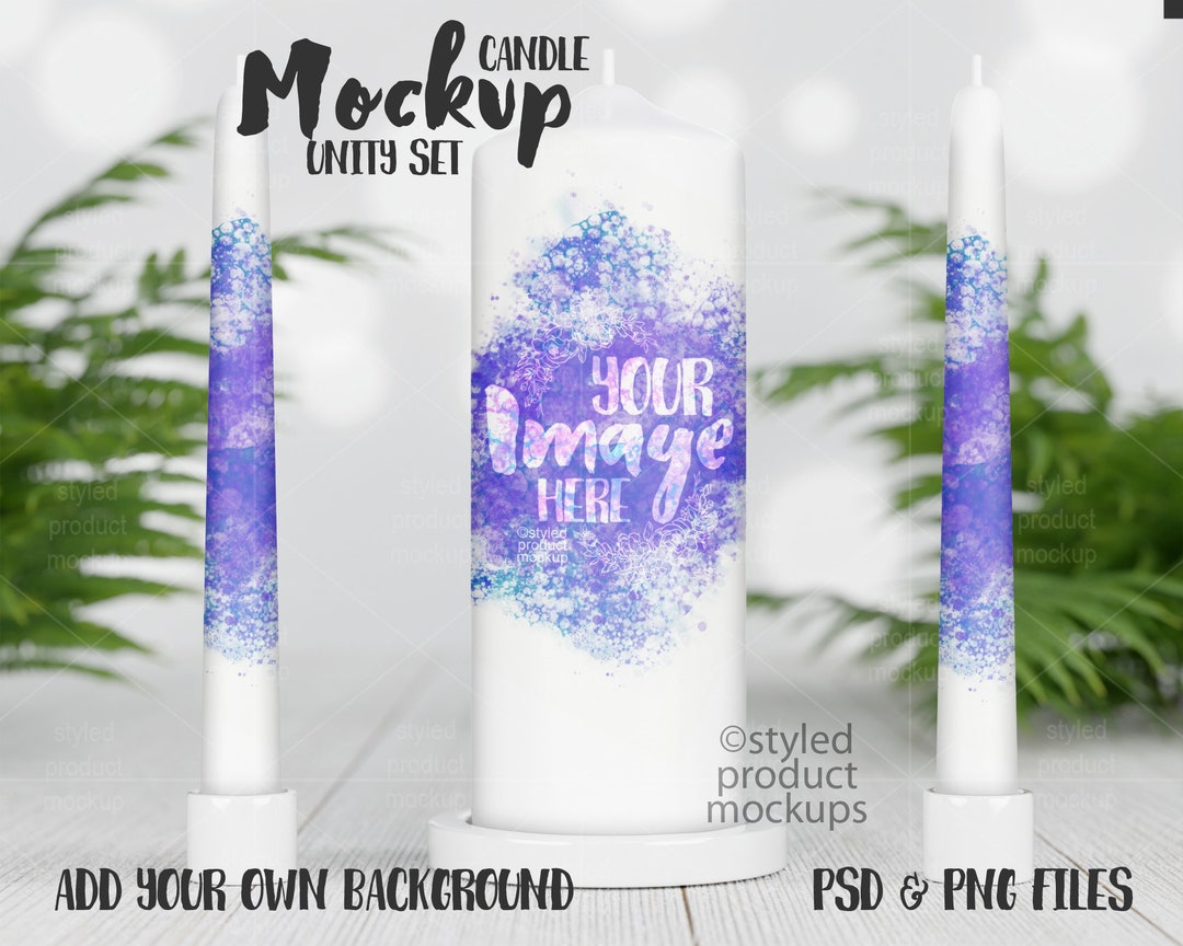 Unity Candle Set Mockup | Add Your Own Image and Background - Etsy
