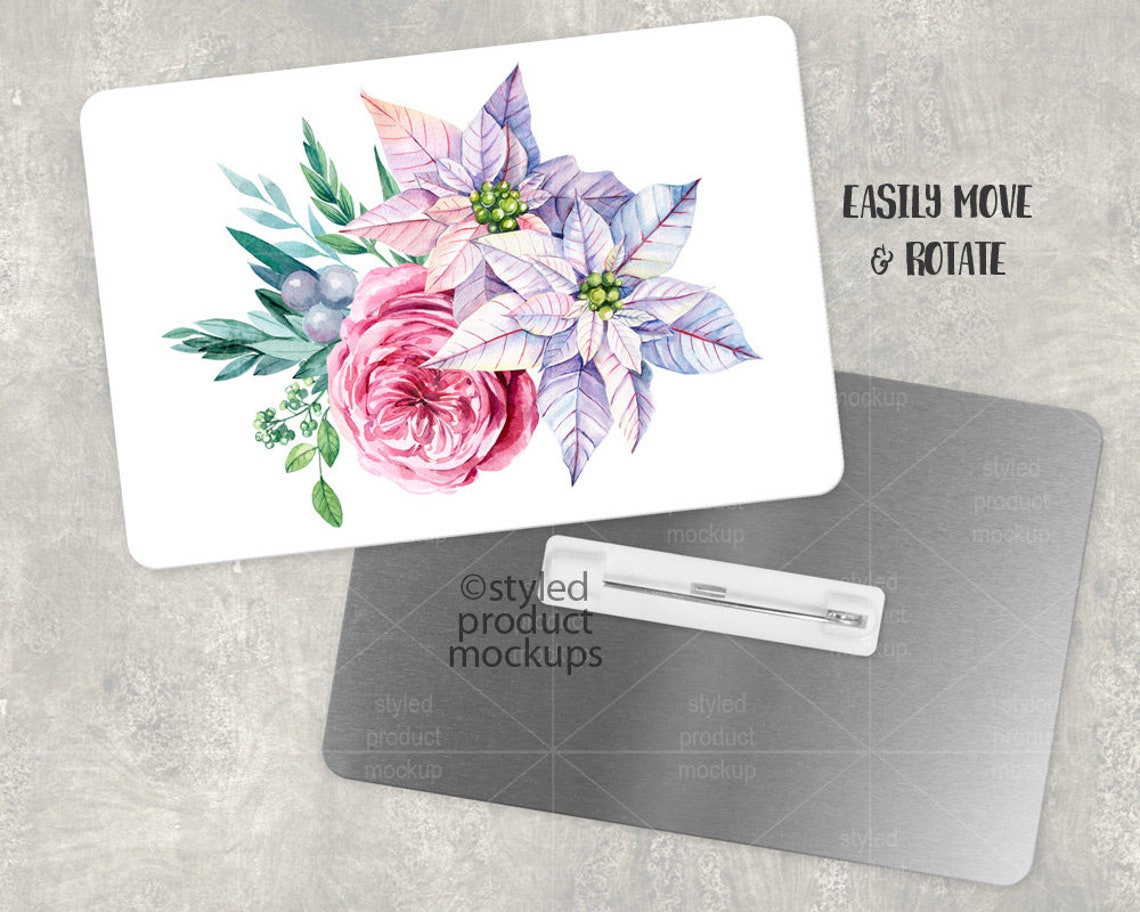 Dye Sublimation Name Badge Mockup Template Add Your Own - Etsy