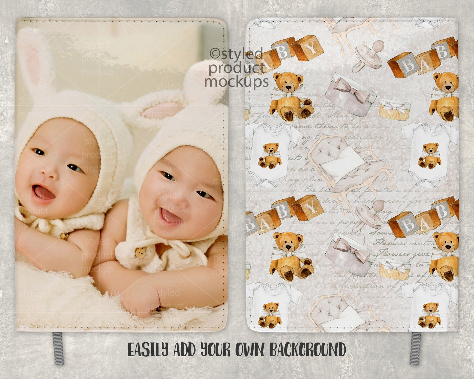 Dye Sublimation Leather Notebook Journal Mockup Add Your Own | Etsy