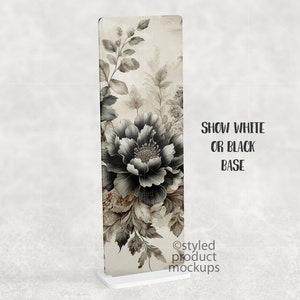 Tall Vertical Clear Acrylic Plaque on Base Mockup | Add Your Own Image ...