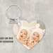 Dye Sublimation Heart Shaped MDF Key Ring Mockup Add Your Own Image and ...