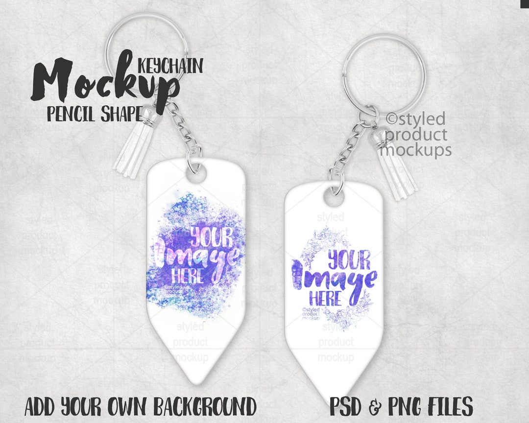 Dye Sublimation Pencil Shaped Keychain | Add Your Own Image and ...